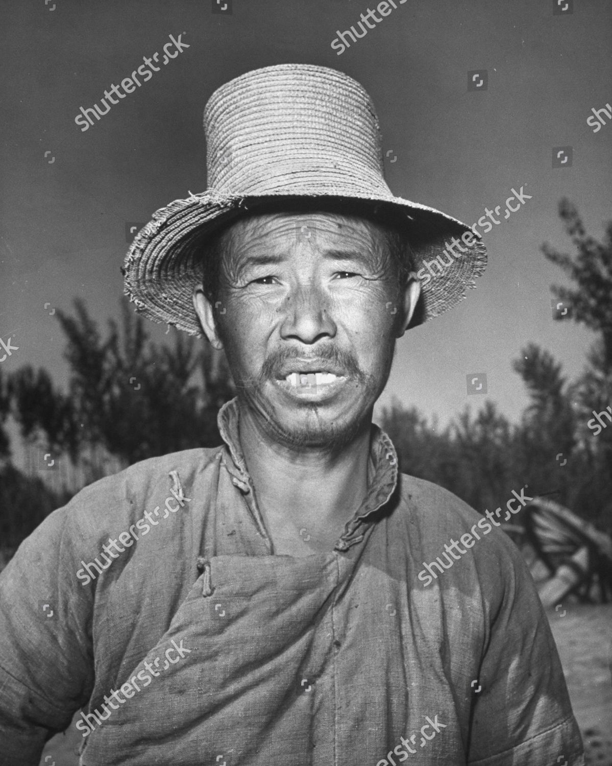 Farmers Tattered Straw Hat Resembling Type Editorial Stock Photo ...