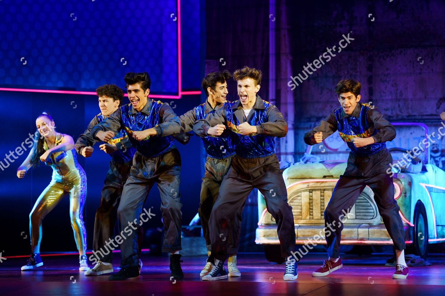 Cast Show During Grease Theatre Play Editorial Stock Photo - Stock ...