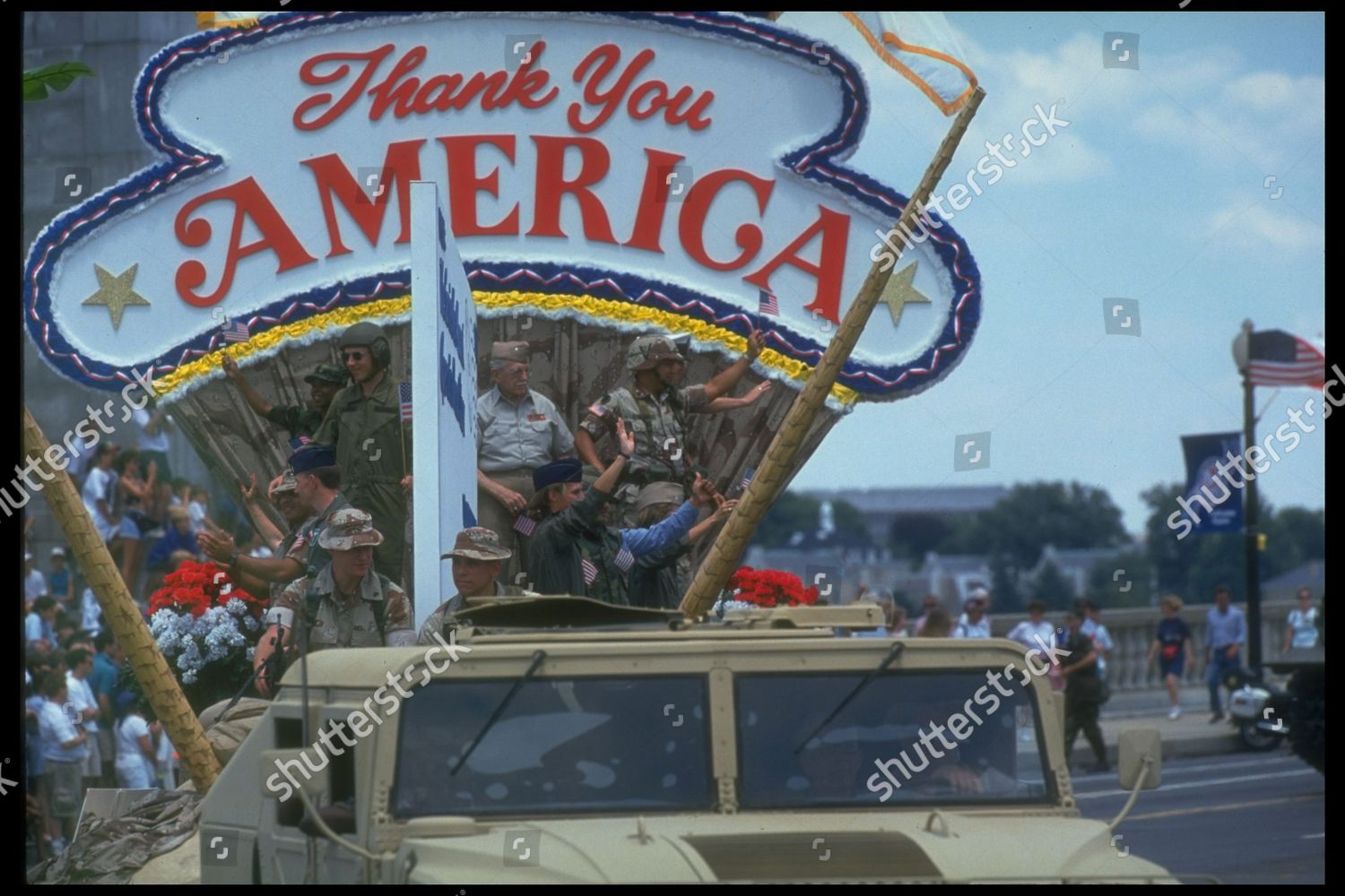 Thank You America Armored Jeep Float Editorial Stock Photo - Stock ...