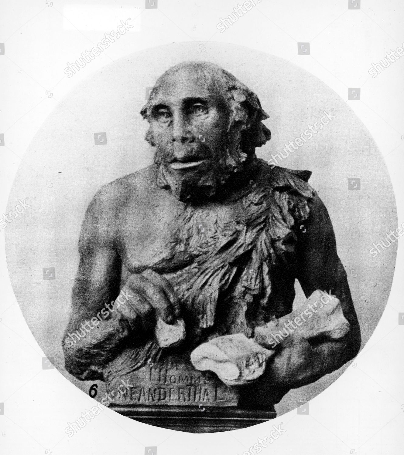 Sculpture Depicting How Prehistoric Neanderthal Man Editorial Stock ...