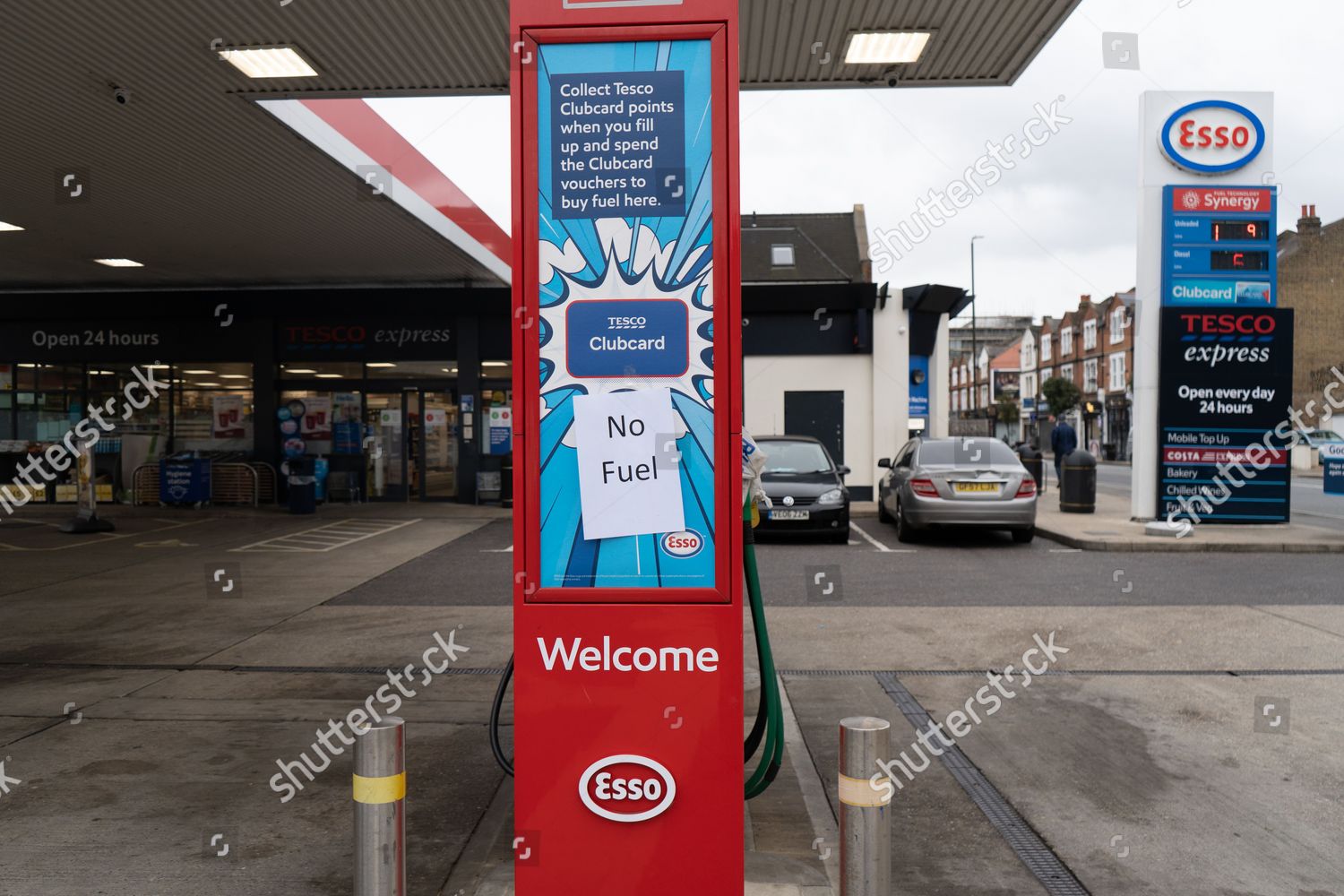 No Fuel Signs Placed Outside Forecourt Editorial Stock Photo - Stock ...