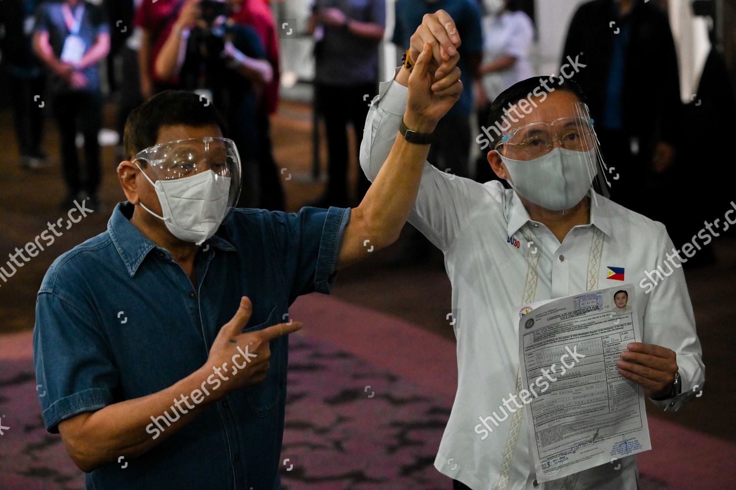 Philippine Senator Christopher Go R Accompanied Editorial Stock Photo ...