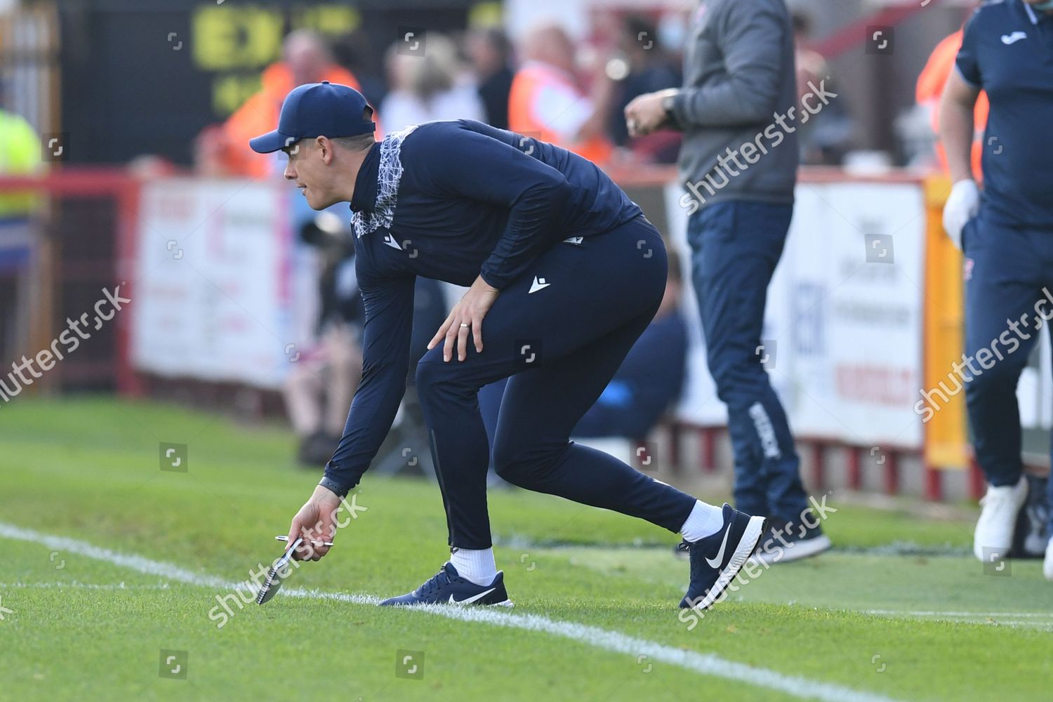 Stevenage Fc Manager Alex Revell During Editorial Stock Photo - Stock ...