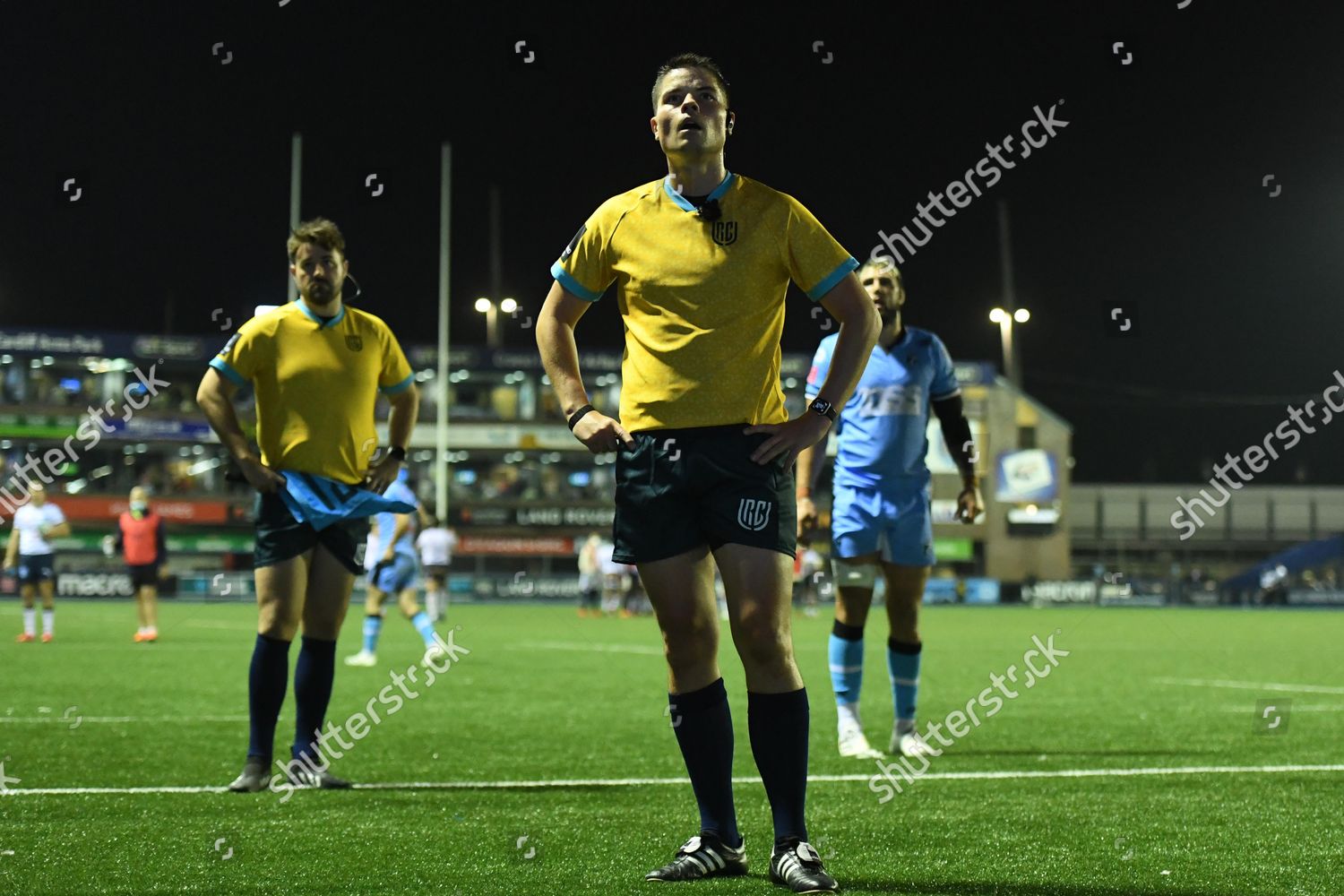 Referee Chris Busby Talks Television Match Editorial Stock Photo ...
