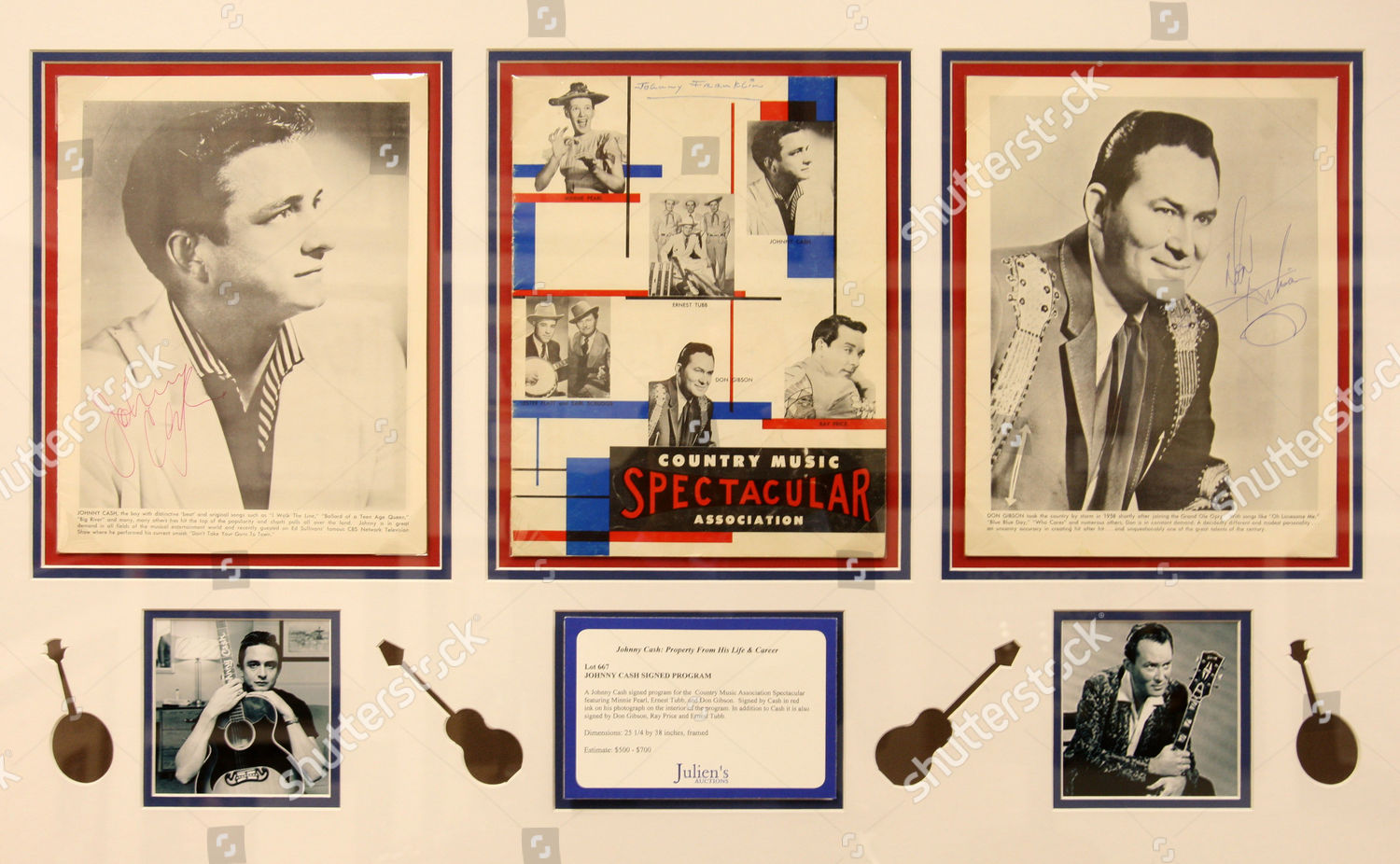 Johnny Cash Signed Programme Estimate 500700 Editorial Stock Photo ...