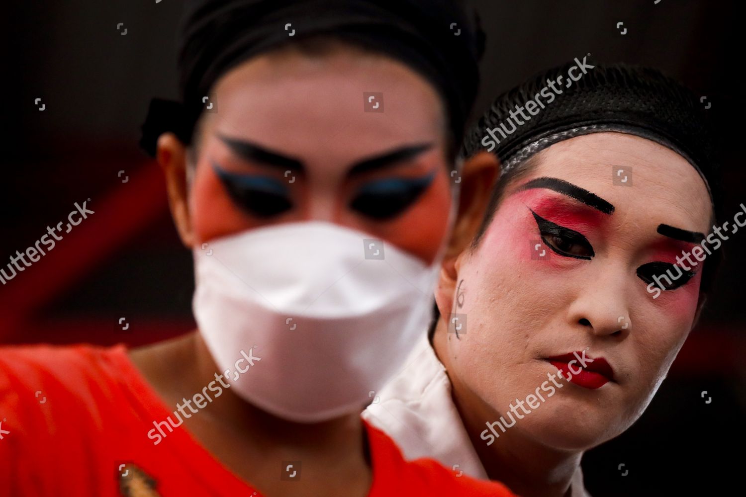 Thai Performers Chinese Opera Troupe Prepare Editorial Stock Photo ...