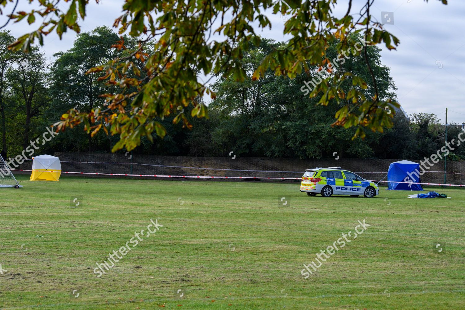 Police Forensic Tents Police Car On Editorial Stock Photo - Stock Image ...