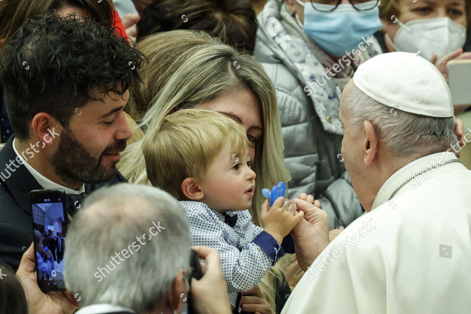 POPE FRANCIS GIVE NEWBORN PACIFIER DURING Editorial Stock Photo - Stock ...