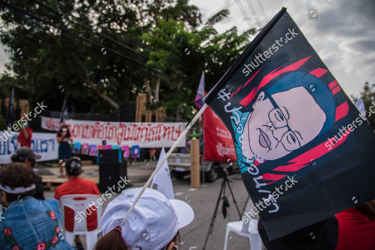 Protester Wearing Cap Flag Anon Nampa Editorial Stock Photo - Stock ...