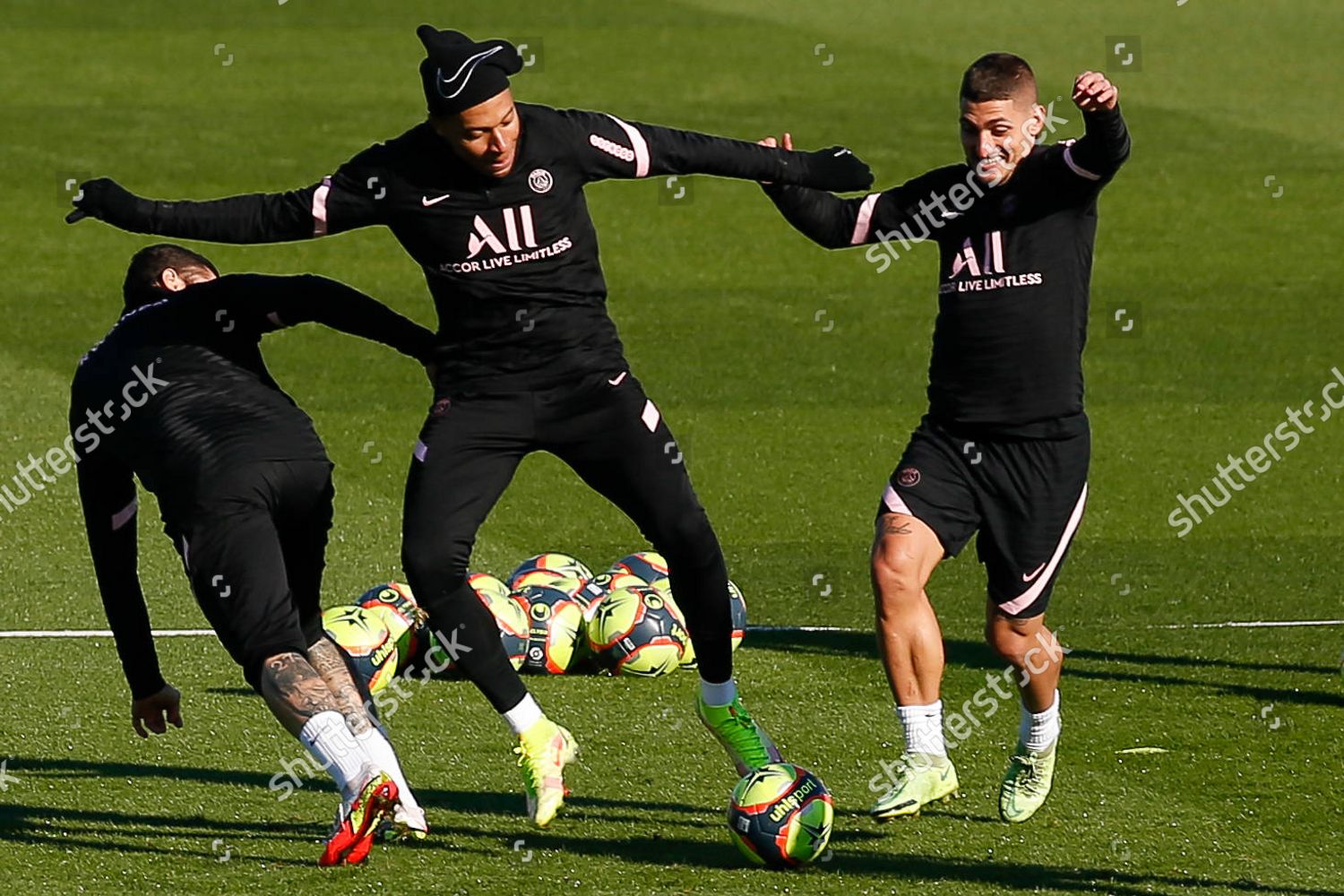 Psgs Forward Kylian Mbappe Fights Ball Editorial Stock Photo - Stock ...