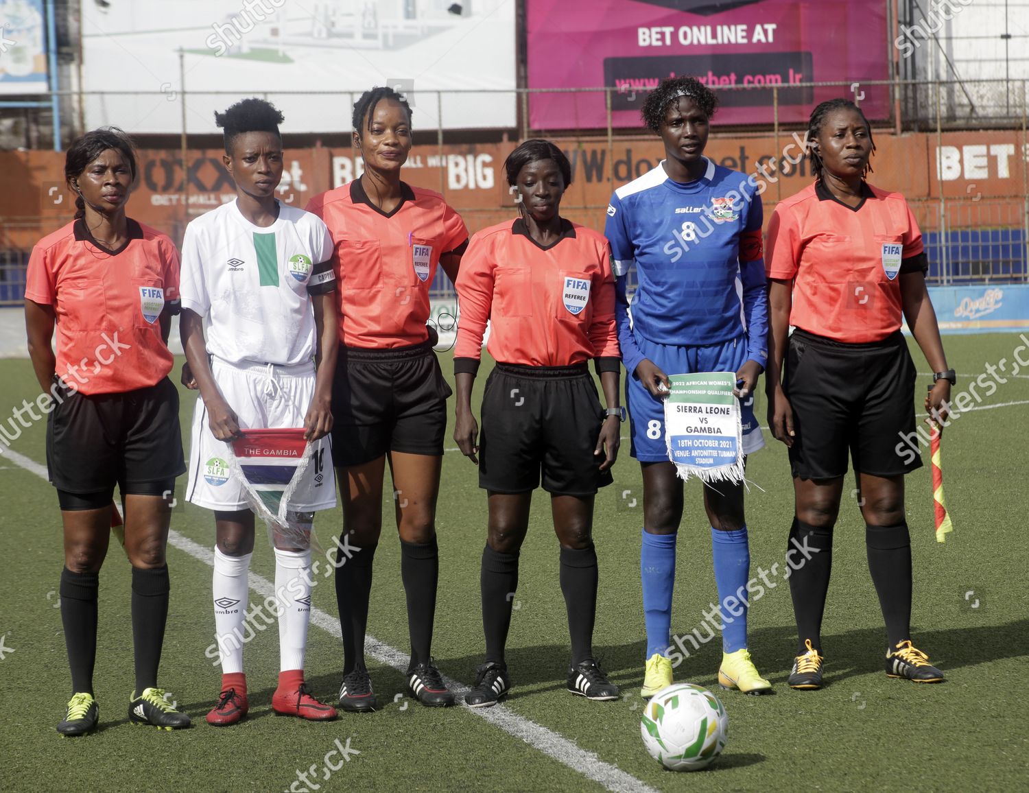 Referees Pose Team Captains Sierra Leone Editorial Stock Photo - Stock ...