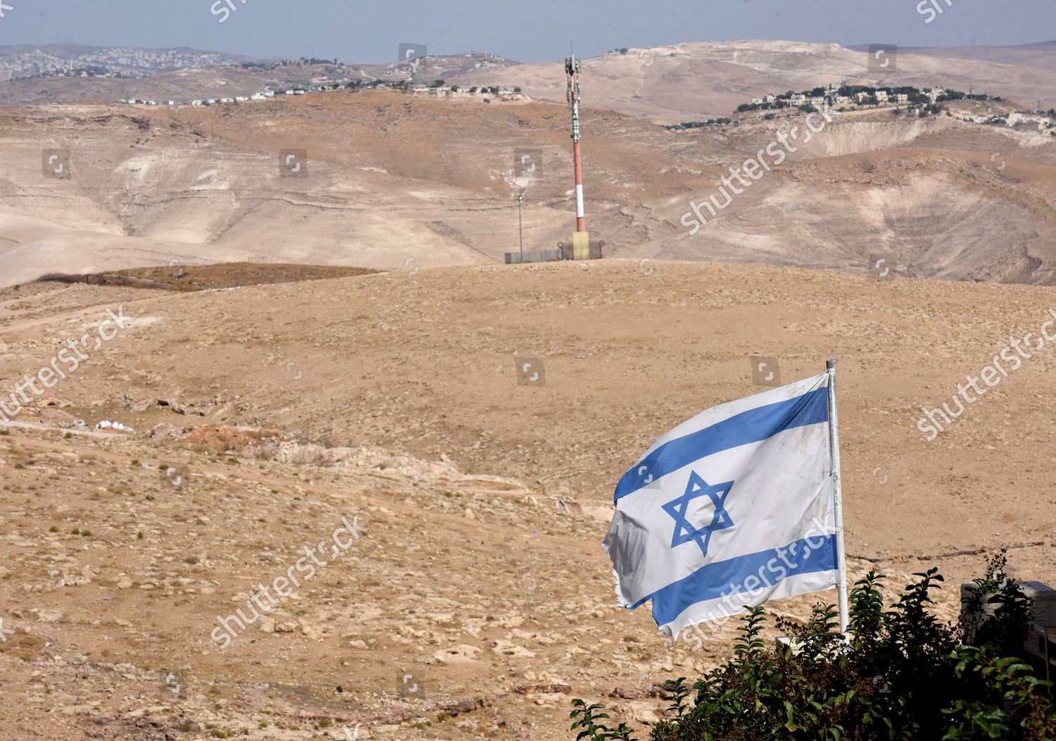 Israeli Flag Flies Balcony Jewish House Editorial Stock Photo - Stock ...