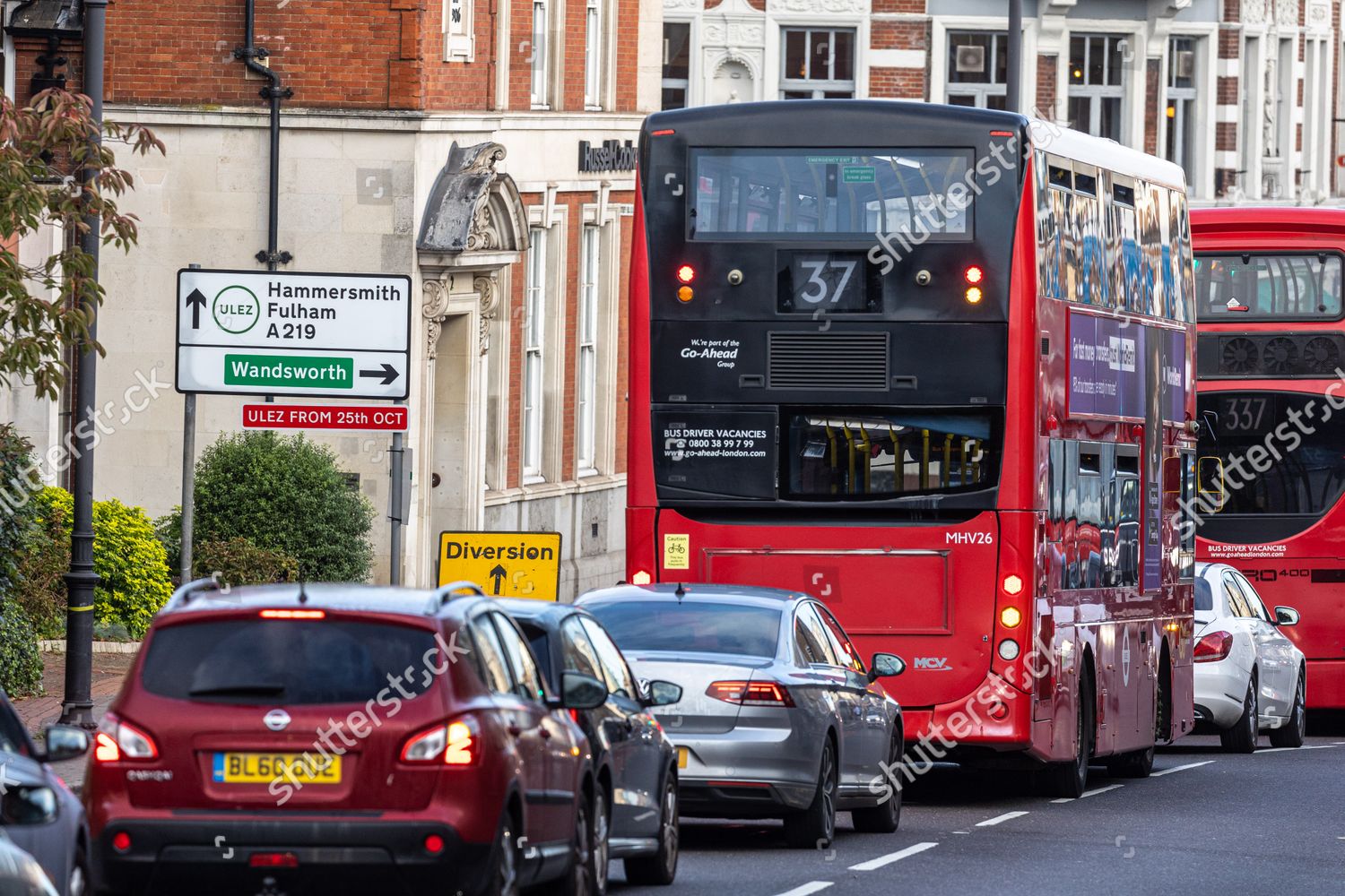 Heavy Traffic Cars Queue Traffic Lights Editorial Stock Photo - Stock ...
