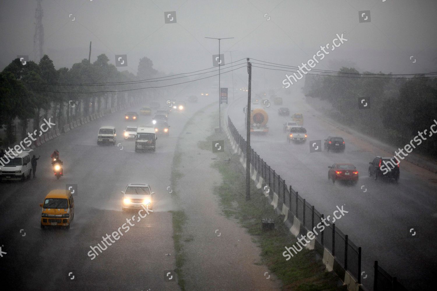 Traffic Passes Through Hazy Weather Thick Editorial Stock Photo - Stock ...