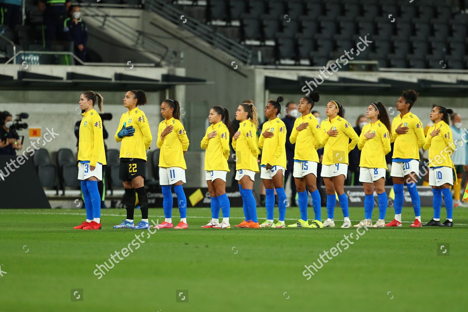 Brazil Stand Their National Anthem Commbank Editorial Stock Photo ...