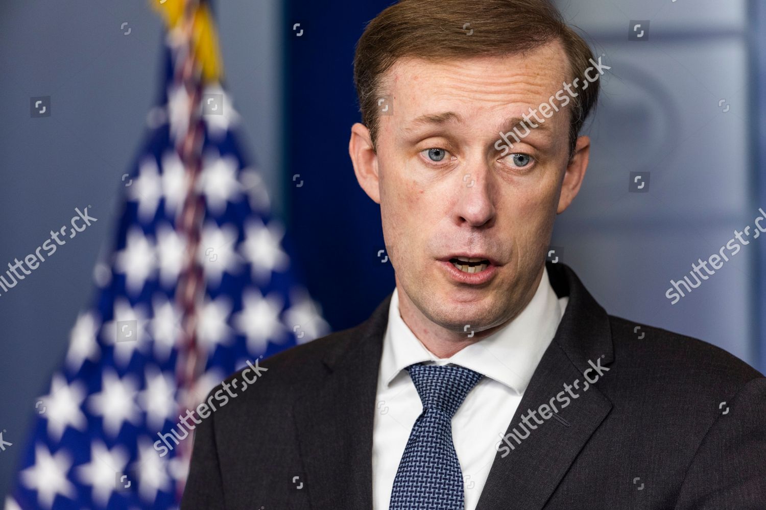 National Security Advisor Jake Sullivan Speaks Editorial Stock Photo ...