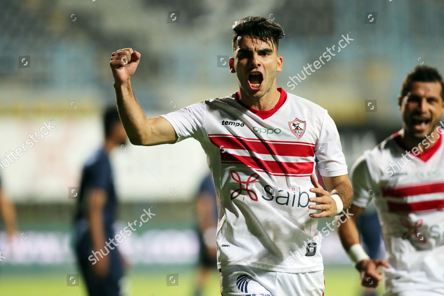 Alzamalek Player Zizo Ahmed Sayed Celebrates Editorial Stock Photo ...