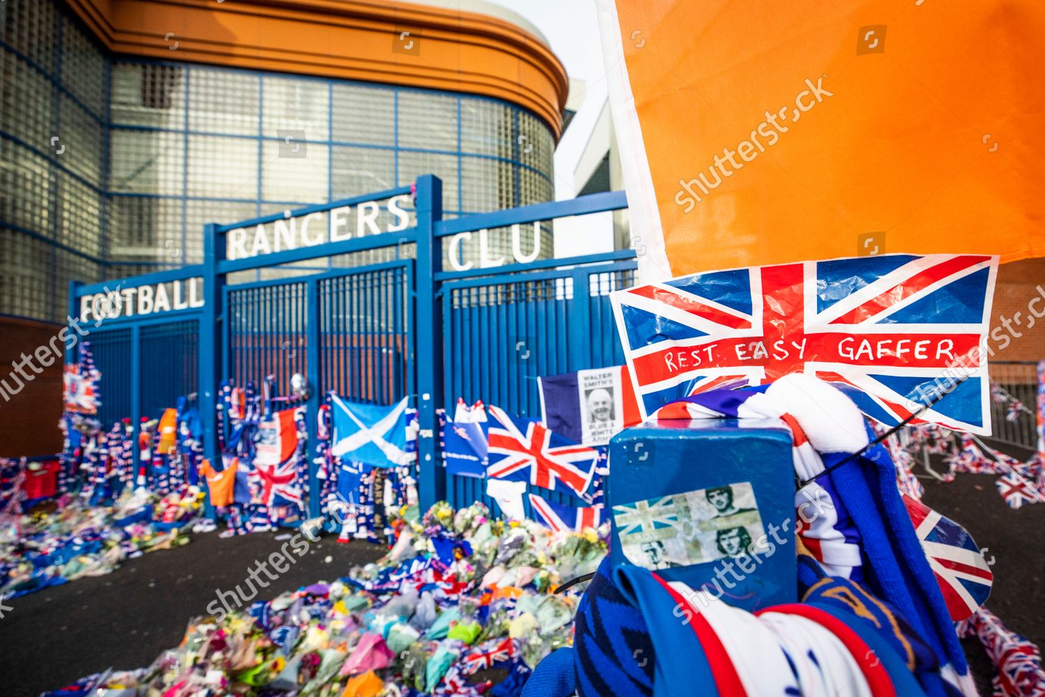 Tributes Left Blue Gates Memory Former Editorial Stock Photo - Stock ...