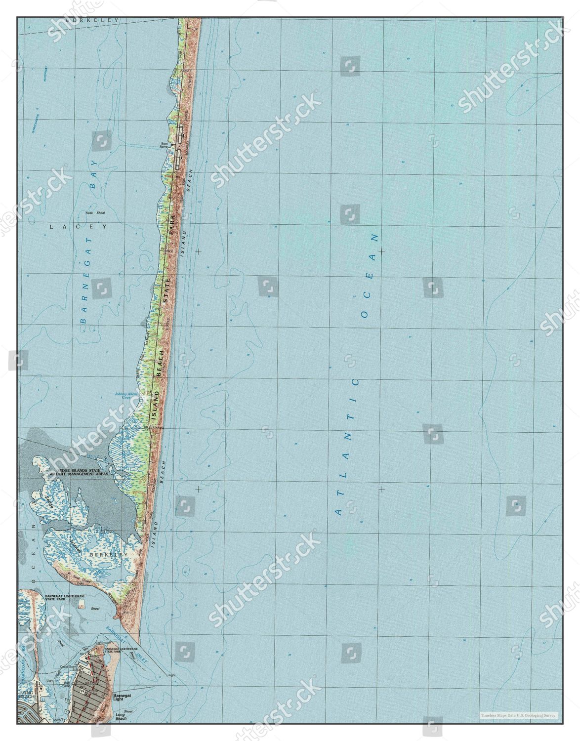 Usa Timeless Maps Barnegat Light New Editorial Stock Photo - Stock ...