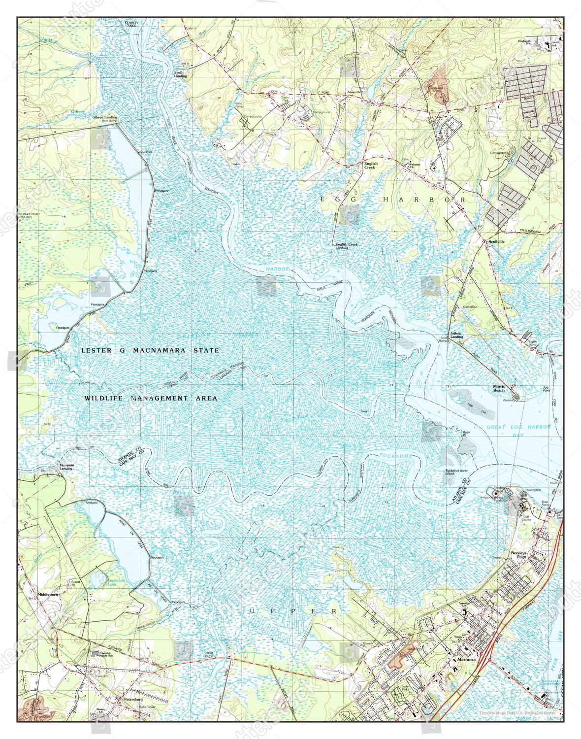Usa Timeless Maps Marmora New Jersey Editorial Stock Photo - Stock ...