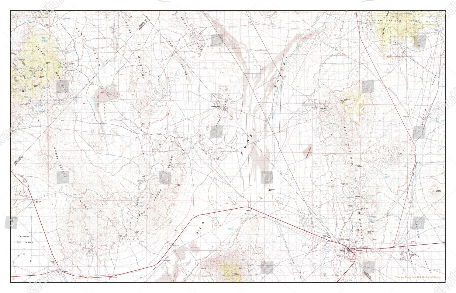 Usa Timeless Maps Tonopah Nevada Map Editorial Stock Photo - Stock ...