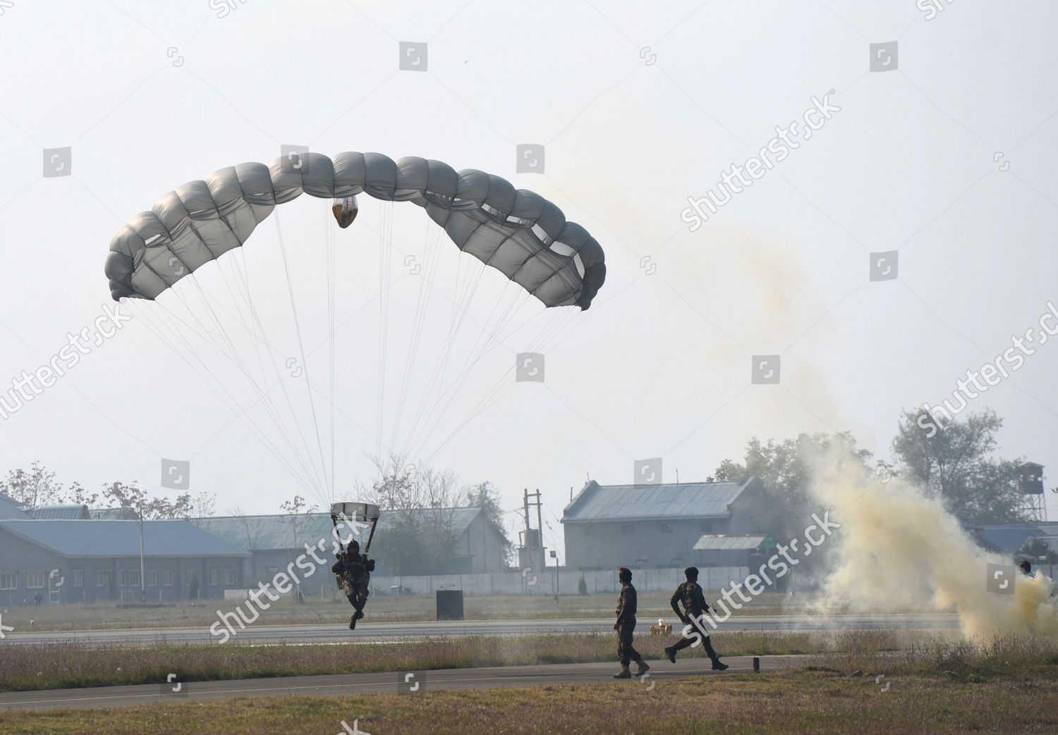 Paratroopers Perform During Reenactment Indian Armys Editorial Stock ...