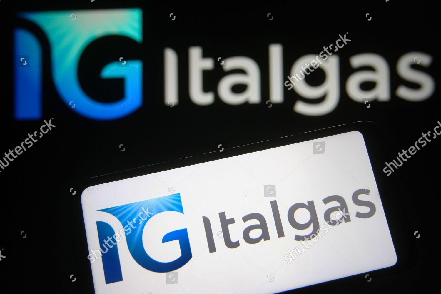 This Photo Illustration Italgas Spa Logo Editorial Stock Photo - Stock ...