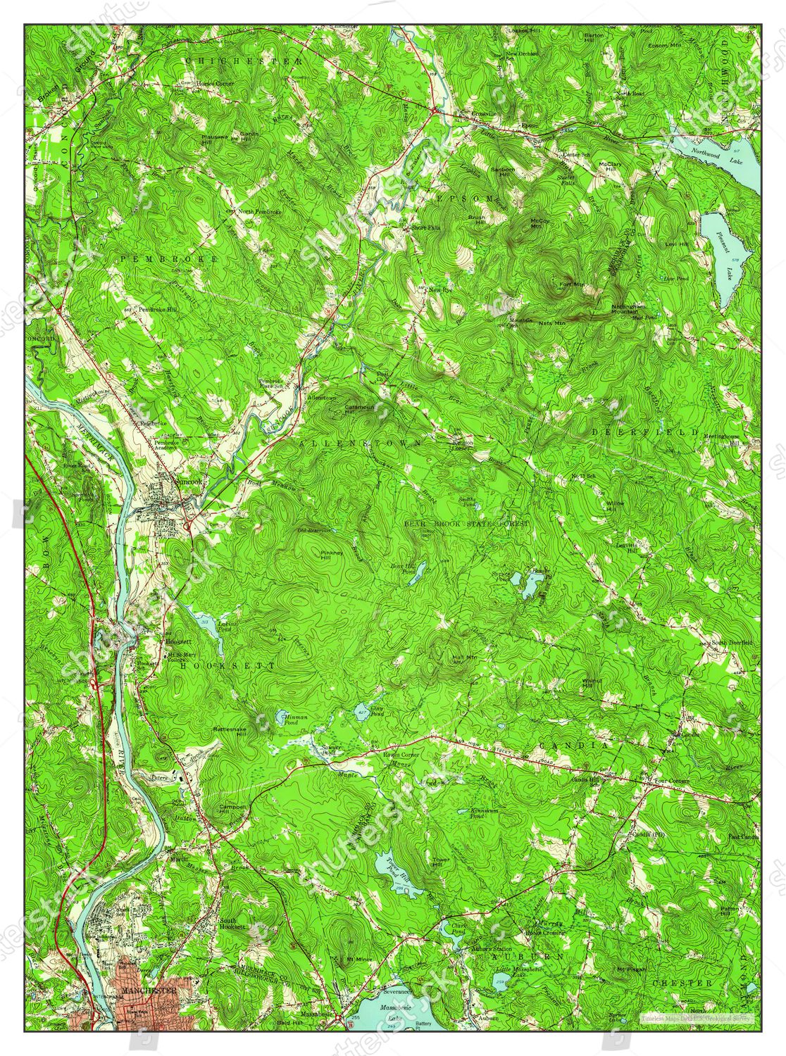 Usa Timeless Maps Suncook New Hampshire Editorial Stock Photo - Stock ...