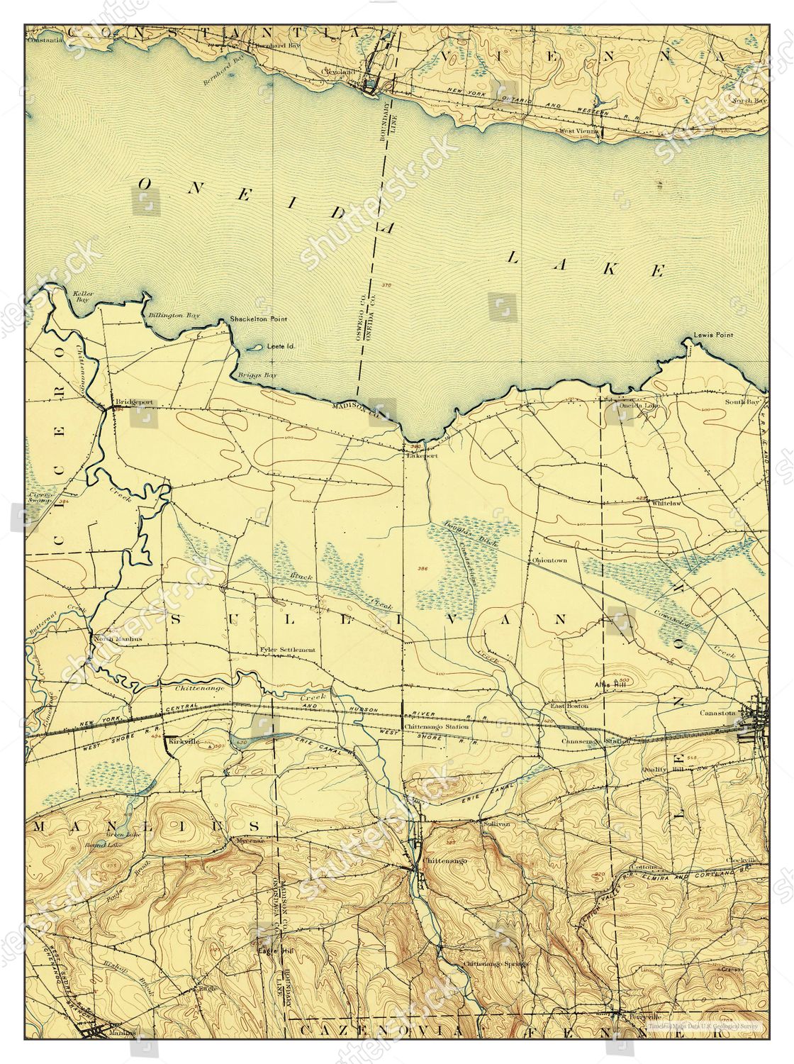 Usa Timeless Maps Chittenango New York Editorial Stock Photo - Stock ...