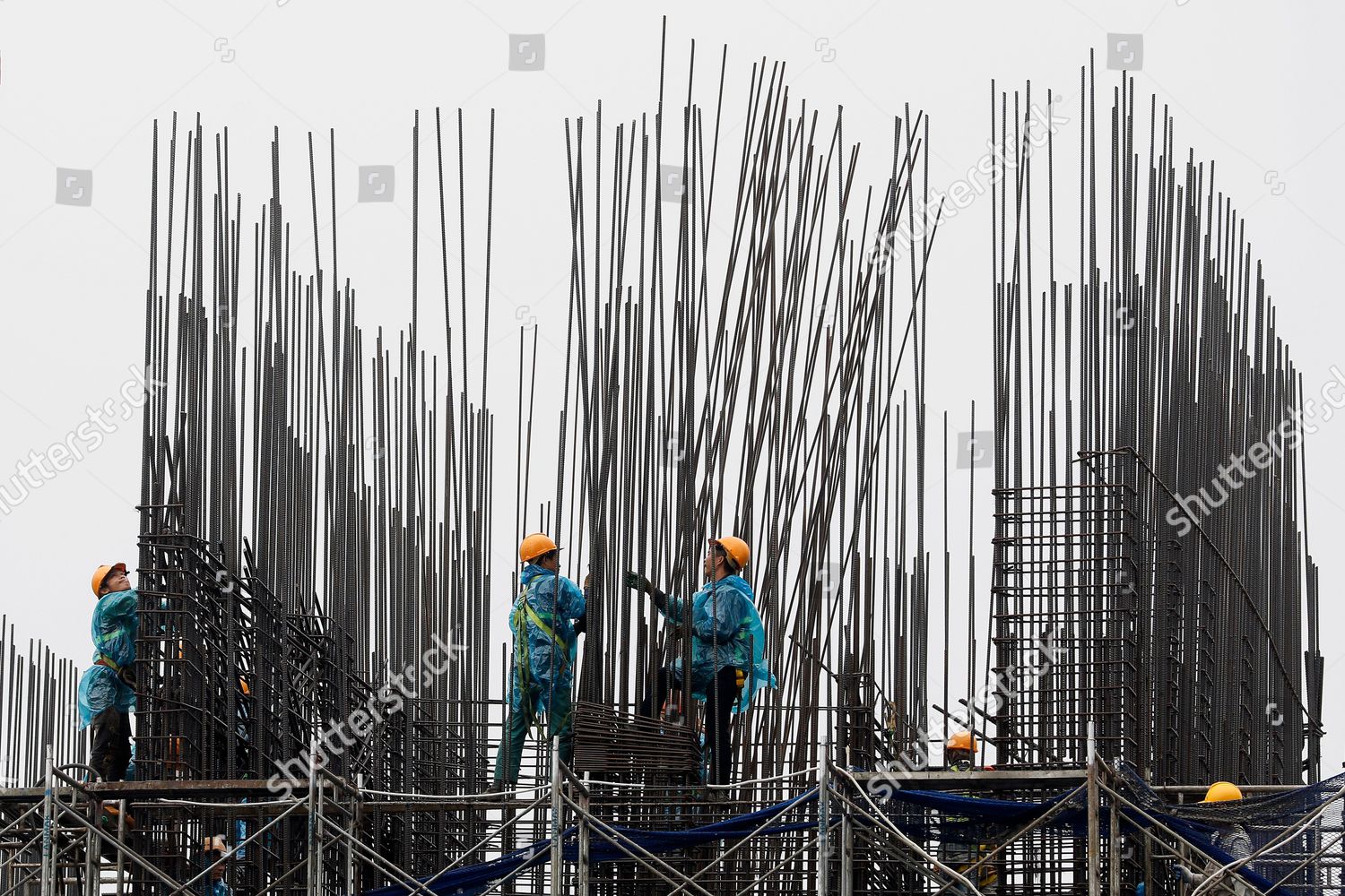 Laborers Work On Construction Site Hanoi Editorial Stock Photo - Stock ...