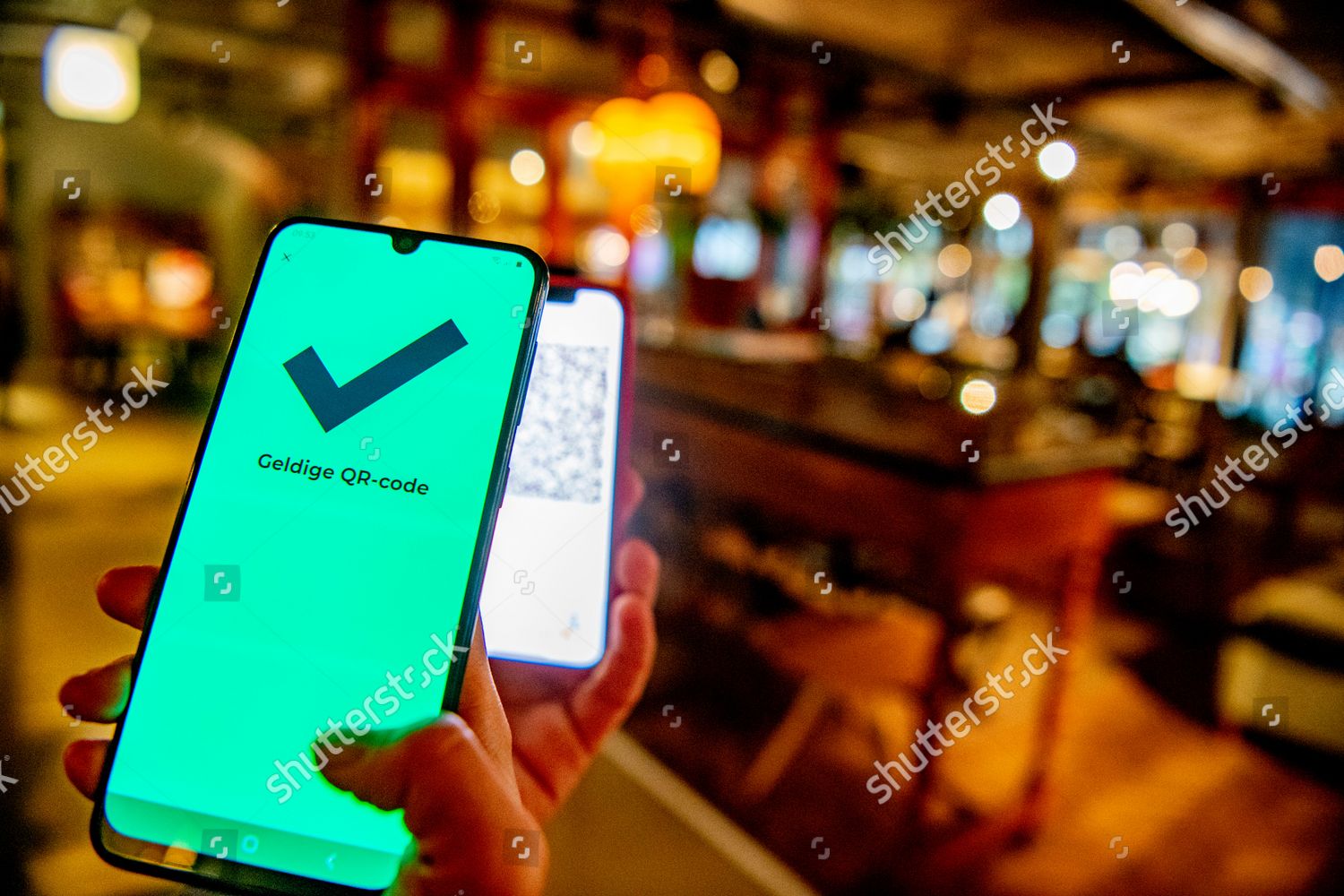 Qr Code Scanned Corona Check App Editorial Stock Photo - Stock Image ...
