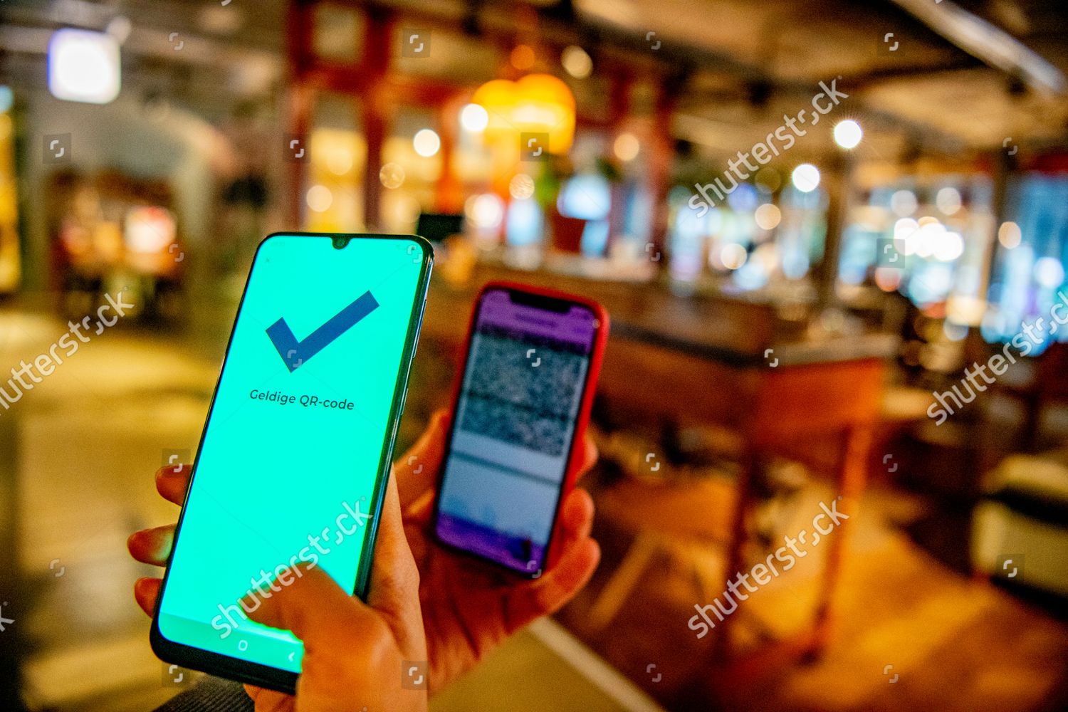 Qr Code Scanned Corona Check App Editorial Stock Photo - Stock Image ...