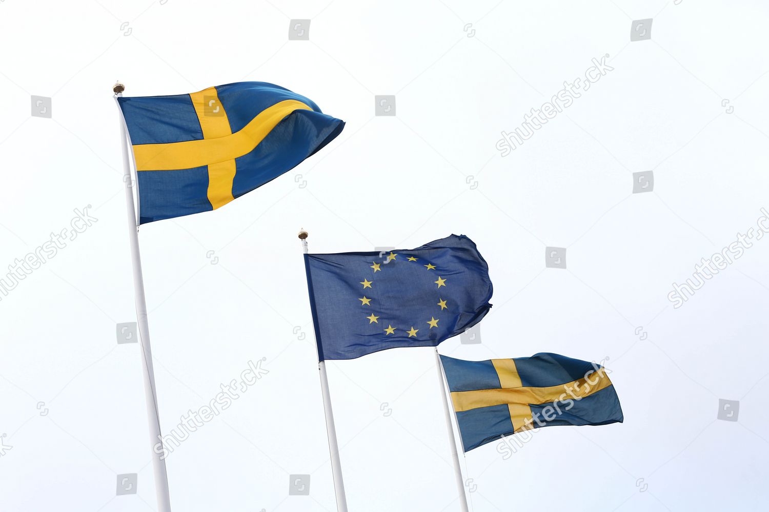 Swedish Flag Eu Flag Outside Gothia Editorial Stock Photo - Stock Image ...