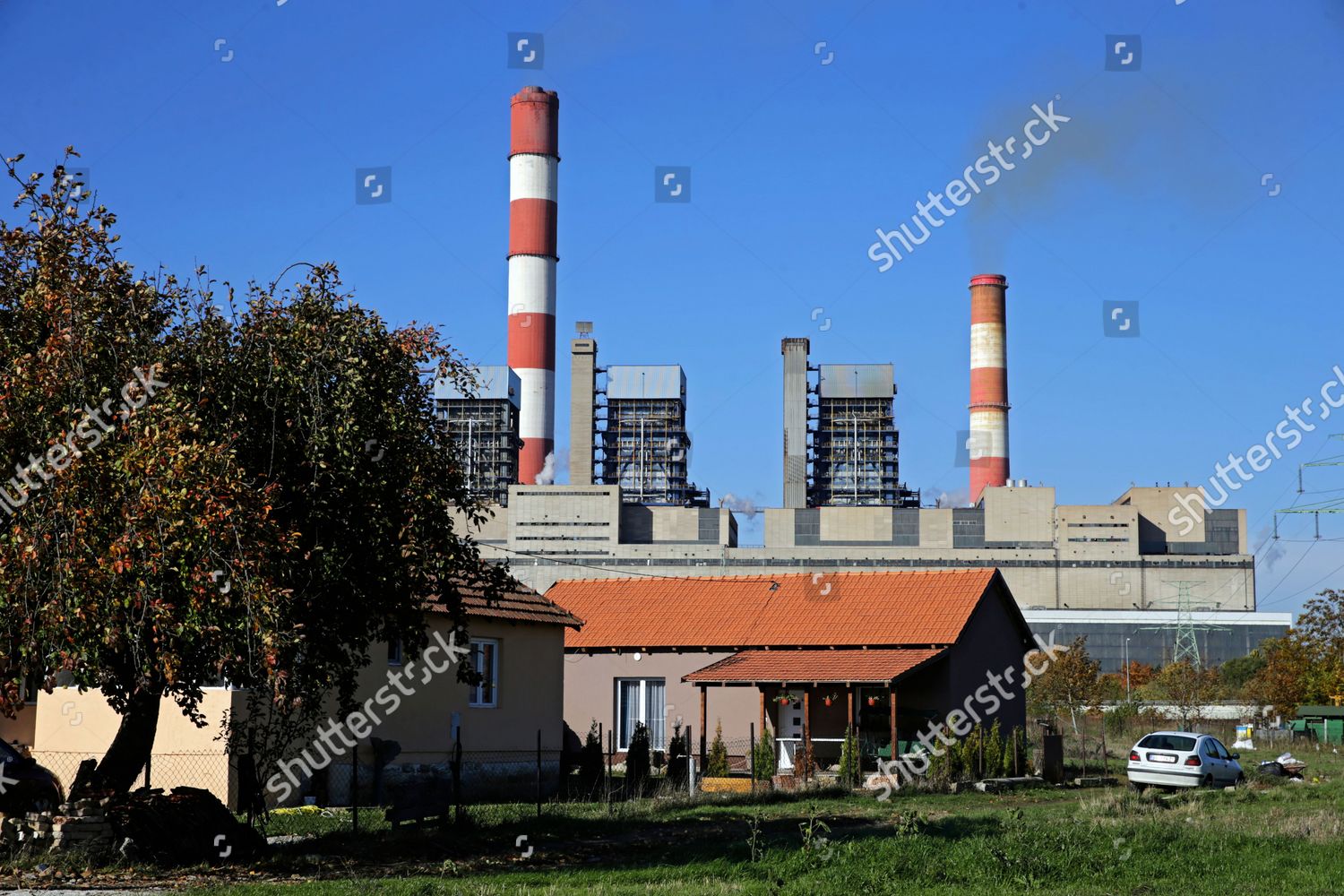 Nikola Tesla Power Plant Rises Behind Editorial Stock Photo - Stock ...