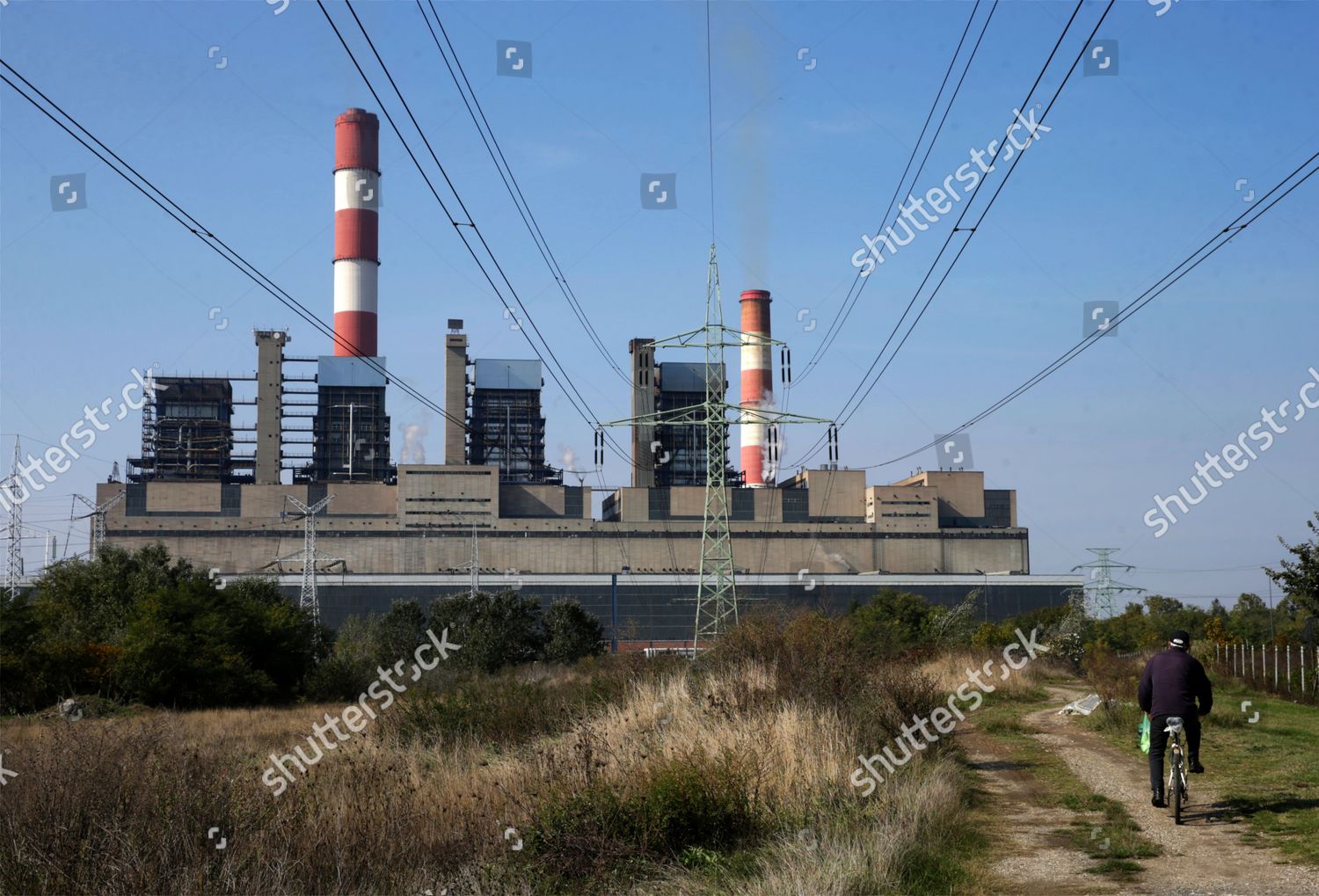Man Rides Bike Direction Nikola Tesla Editorial Stock Photo - Stock ...