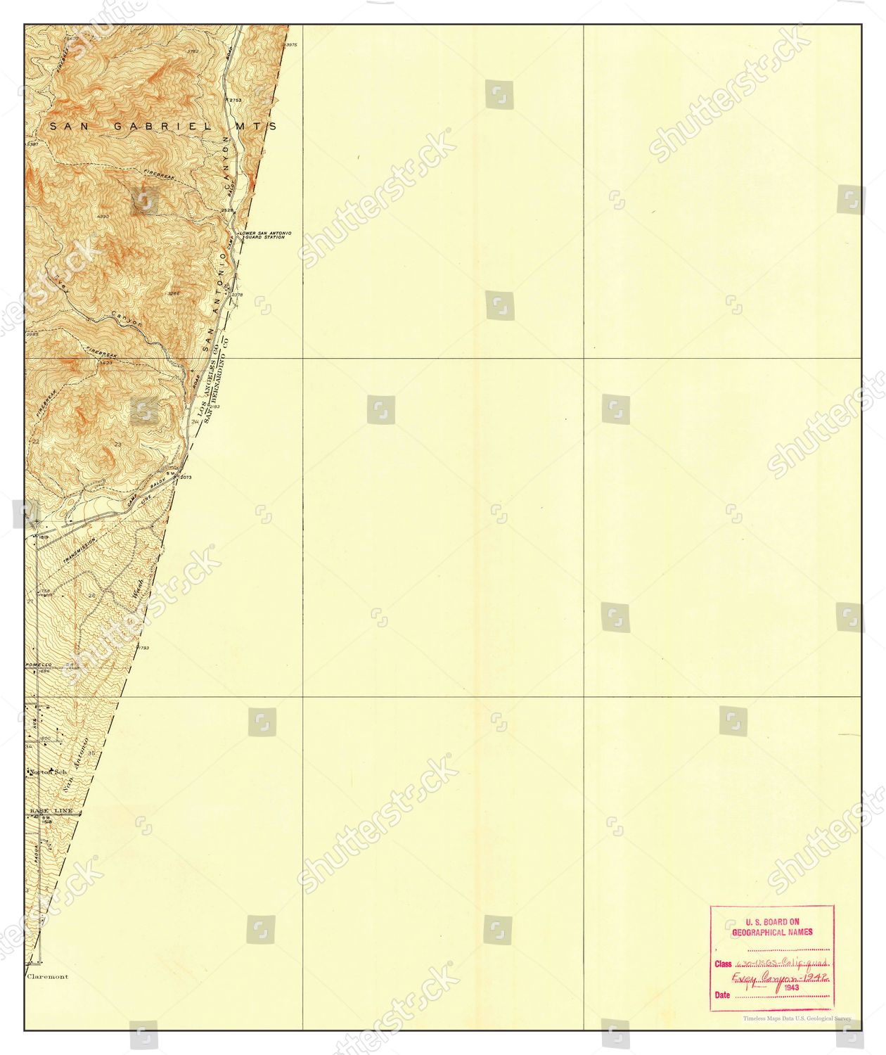 Usa Timeless Maps Evey Canyon California Editorial Stock Photo - Stock ...