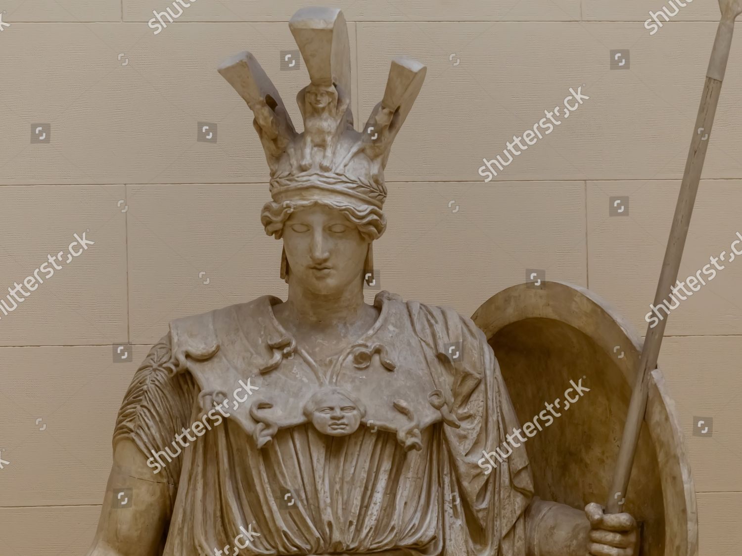 Plaster Castreconstruction Athena Statue Exhibited Pushkin Editorial ...
