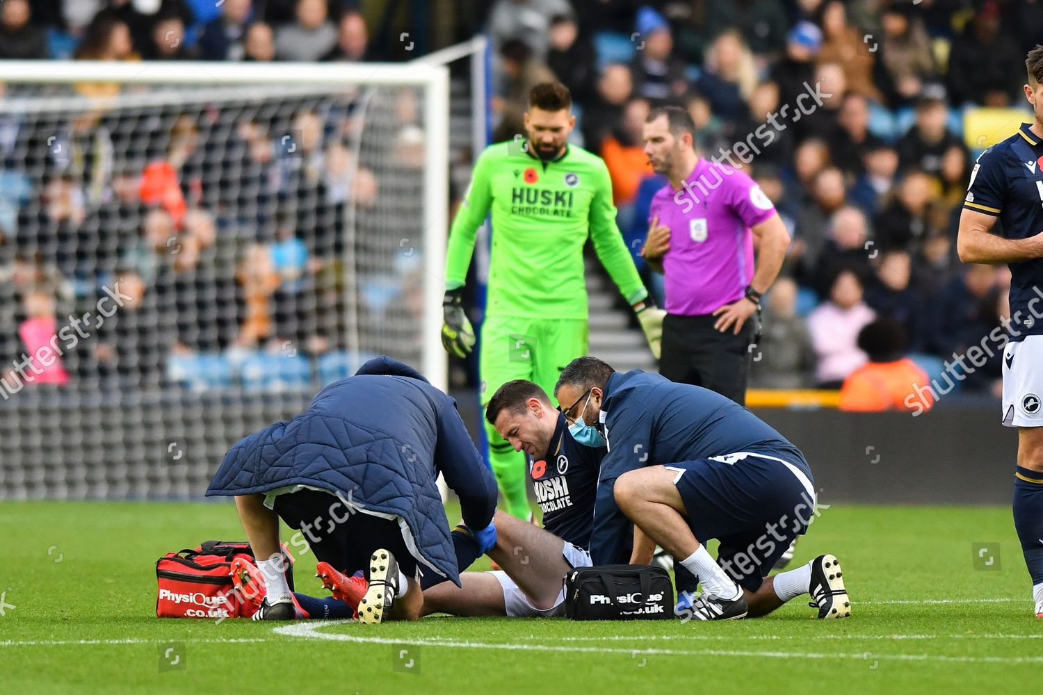 Murray Wallace Millwall Receives Treatment During Editorial Stock Photo ...
