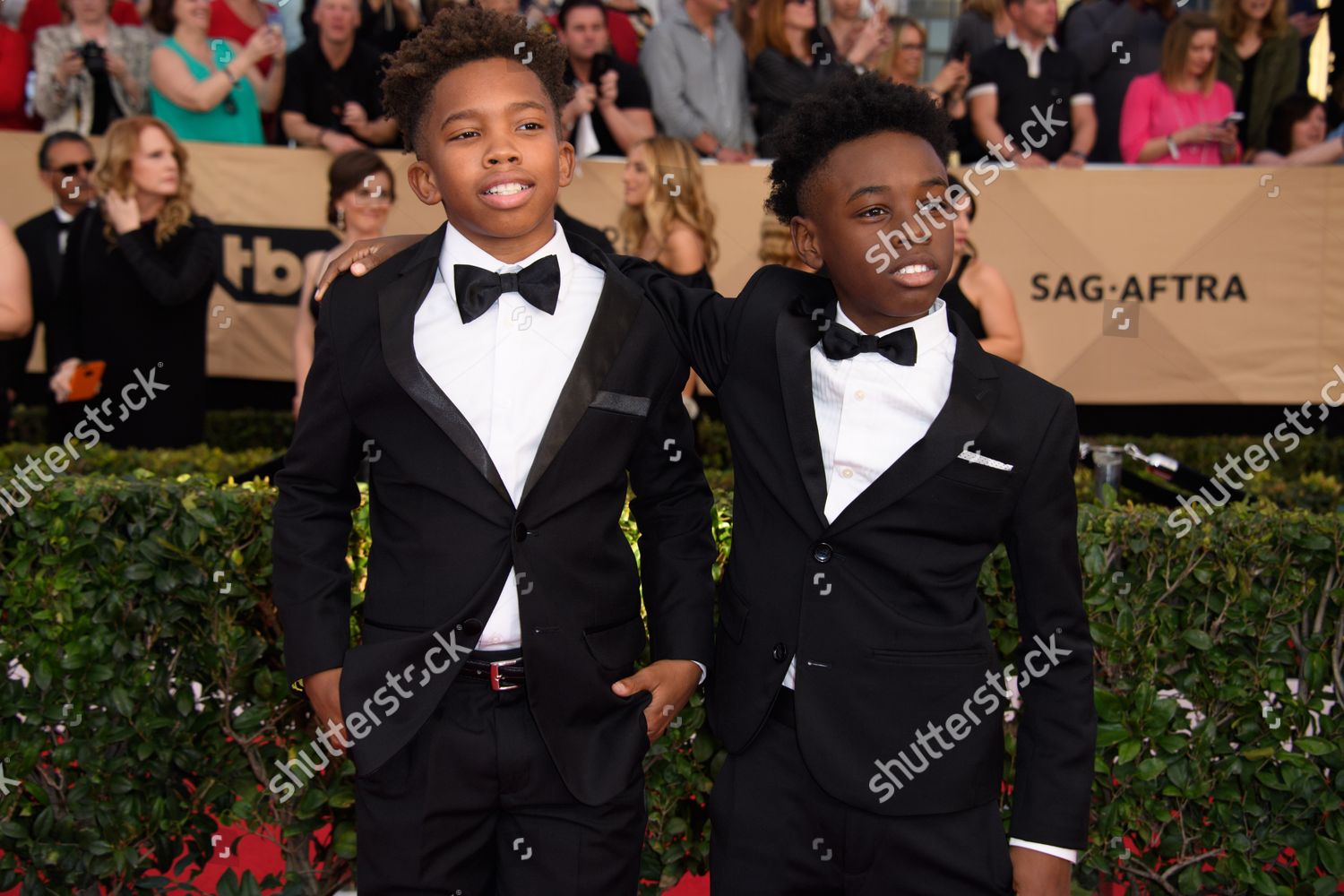 Jaden Piner Alex R Hibbert Arriving Editorial Stock Photo - Stock Image ...