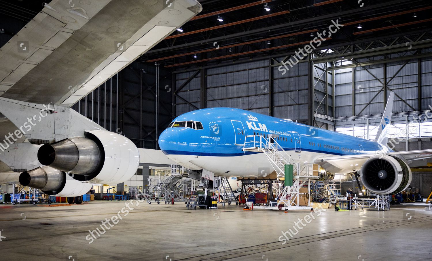 Klm Aircraft Brought Hangar 12 Maintenance Editorial Stock Photo ...