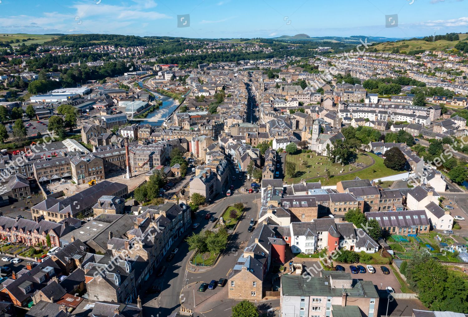 Aerial View Drumlanrig Square Hawick Town Editorial Stock Photo - Stock ...
