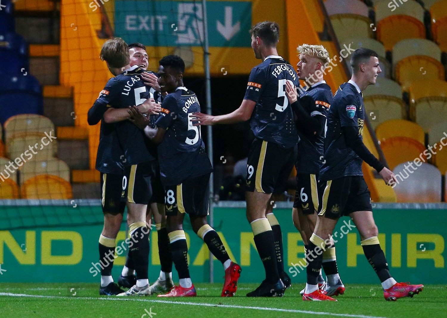 Dylan Stephenson Newcastle United Celebrates Scoring Editorial Stock ...