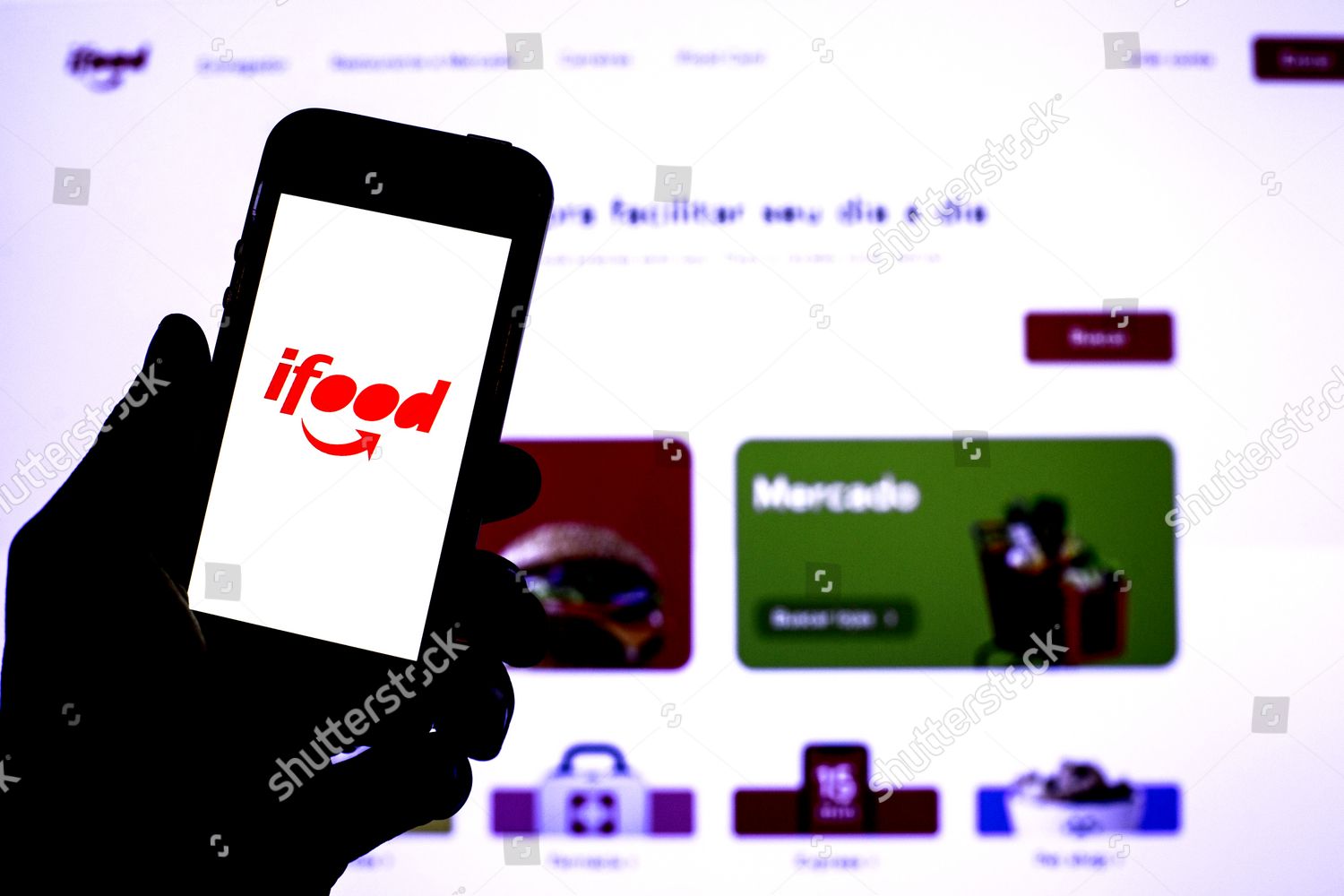 This Photo Illustration Ifood Logo Seen Editorial Stock Photo - Stock ...