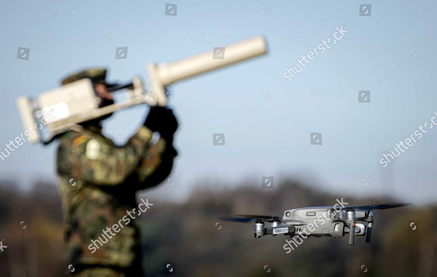 Soldier Jam Jammer Takes Part Counterdrone Editorial Stock Photo ...