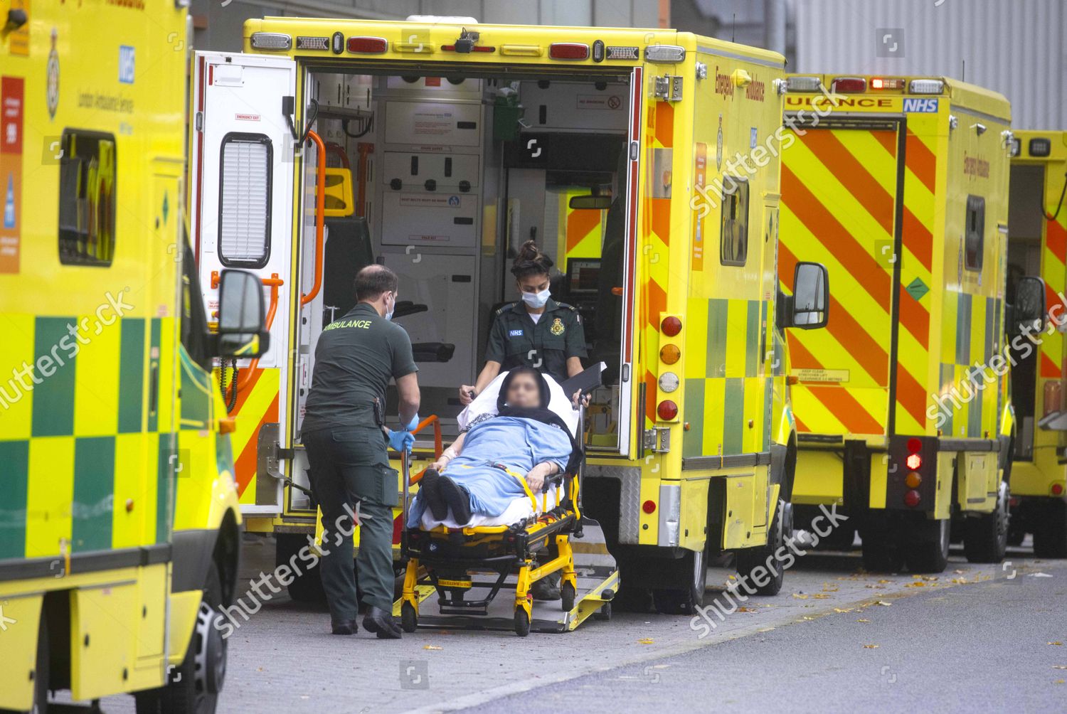 Lines Ambulances Nhs Staff Outside Royal Editorial Stock Photo - Stock ...