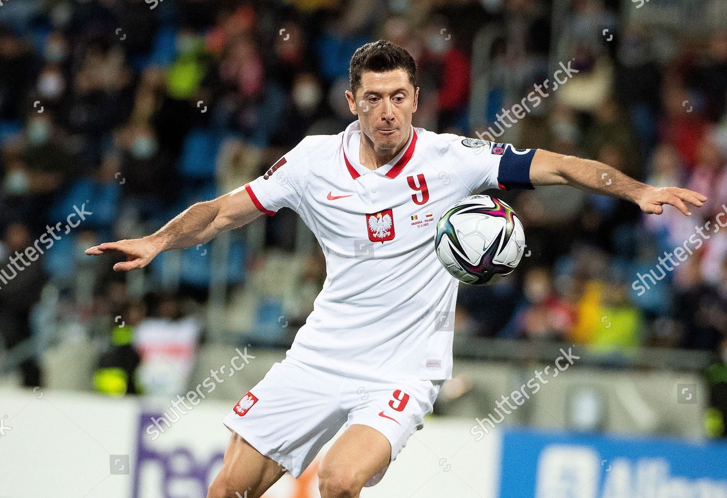 Polands Robert Lewandowski Action During Fifa Editorial Stock Photo ...