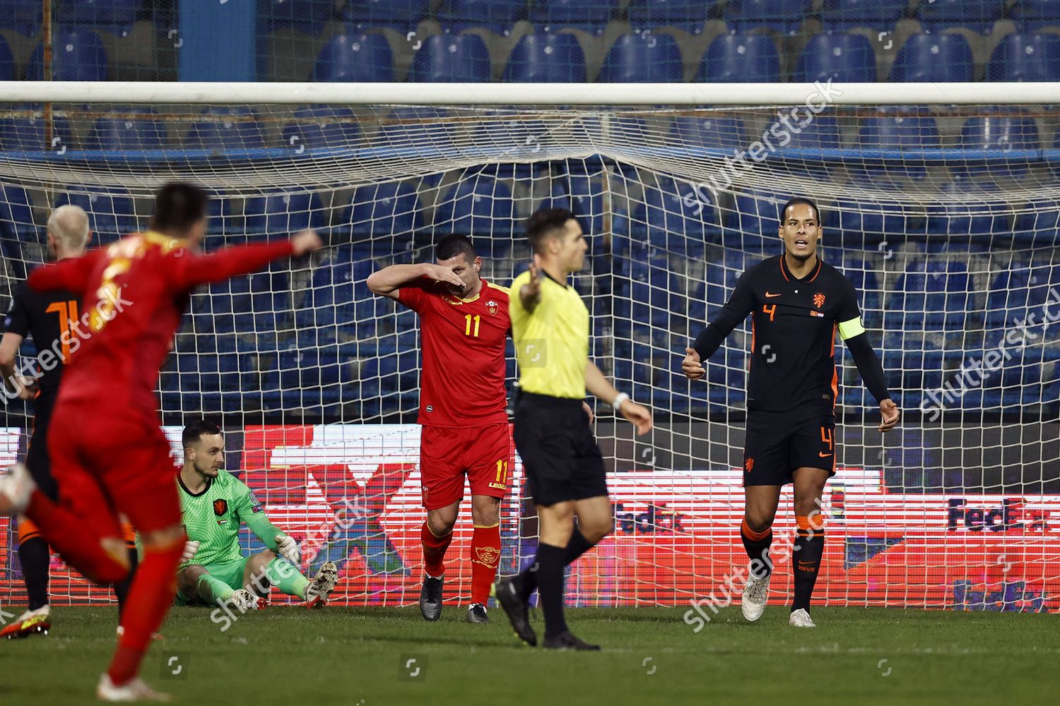 Davy Klaassen Holland Igor Vujacic Montenegro Editorial Stock Photo ...
