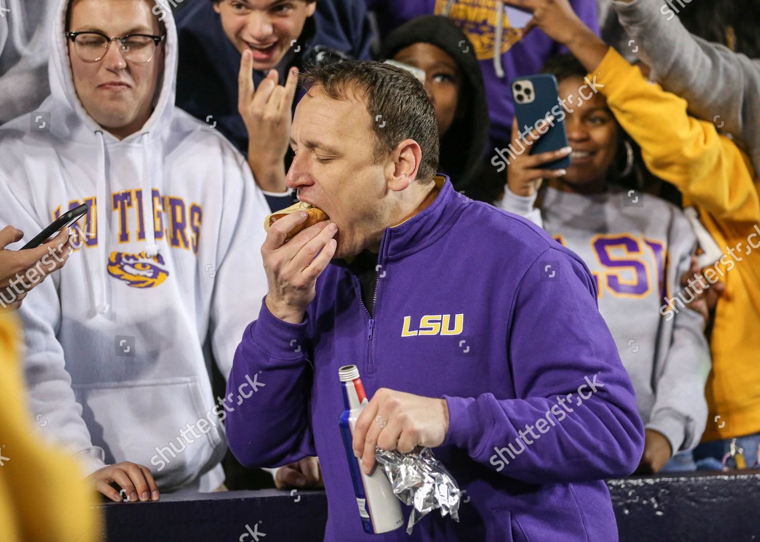 American Competitive Eater Joey Chestnut Devours Editorial Stock Photo ...