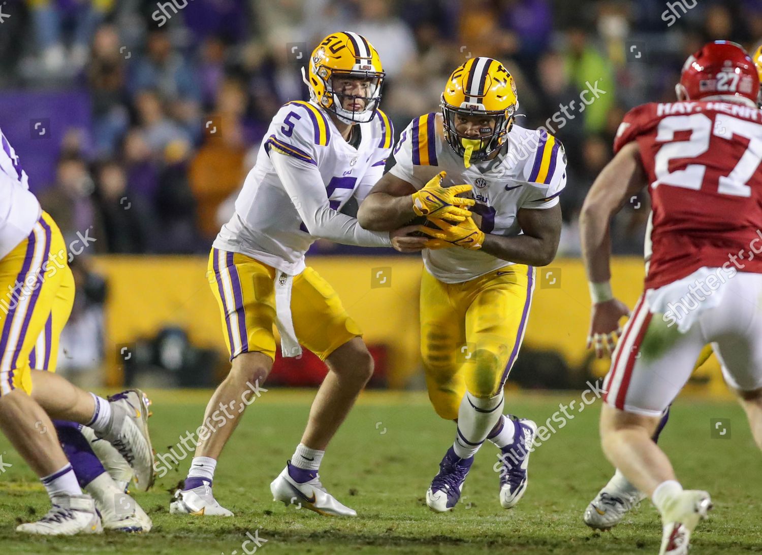 Lsu Quarterback Garrett Nussmeier 5 Hands Editorial Stock Photo - Stock ...