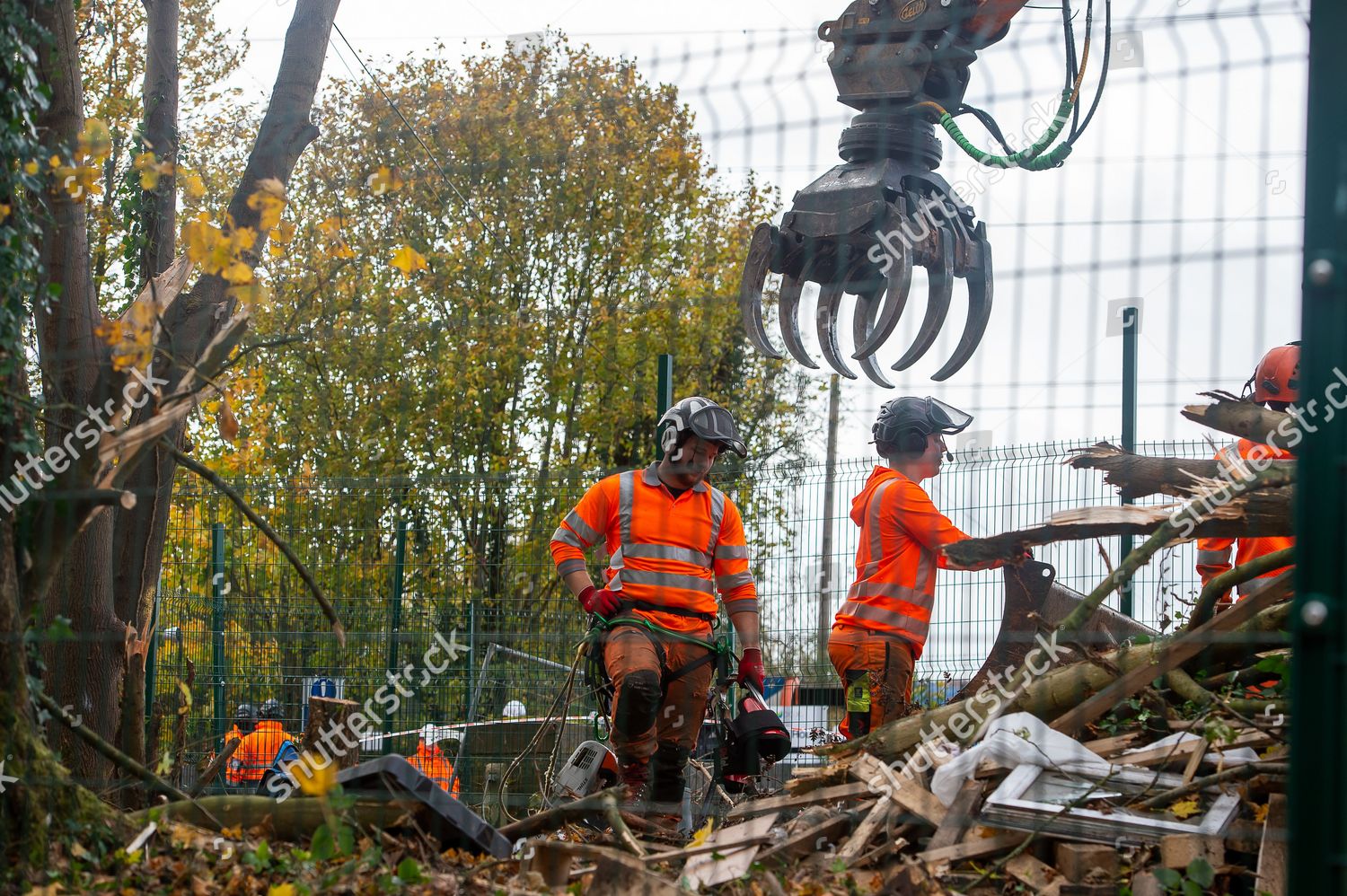 Hs2 Were Using Tree Grabber Today Editorial Stock Photo - Stock Image ...